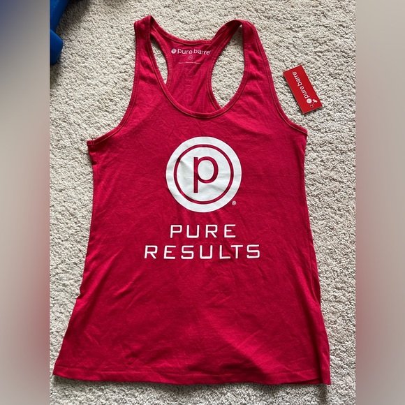 Pure Barre | Tops | Nwt Pure Barre Red Racerback Logo Tank That Classic ...